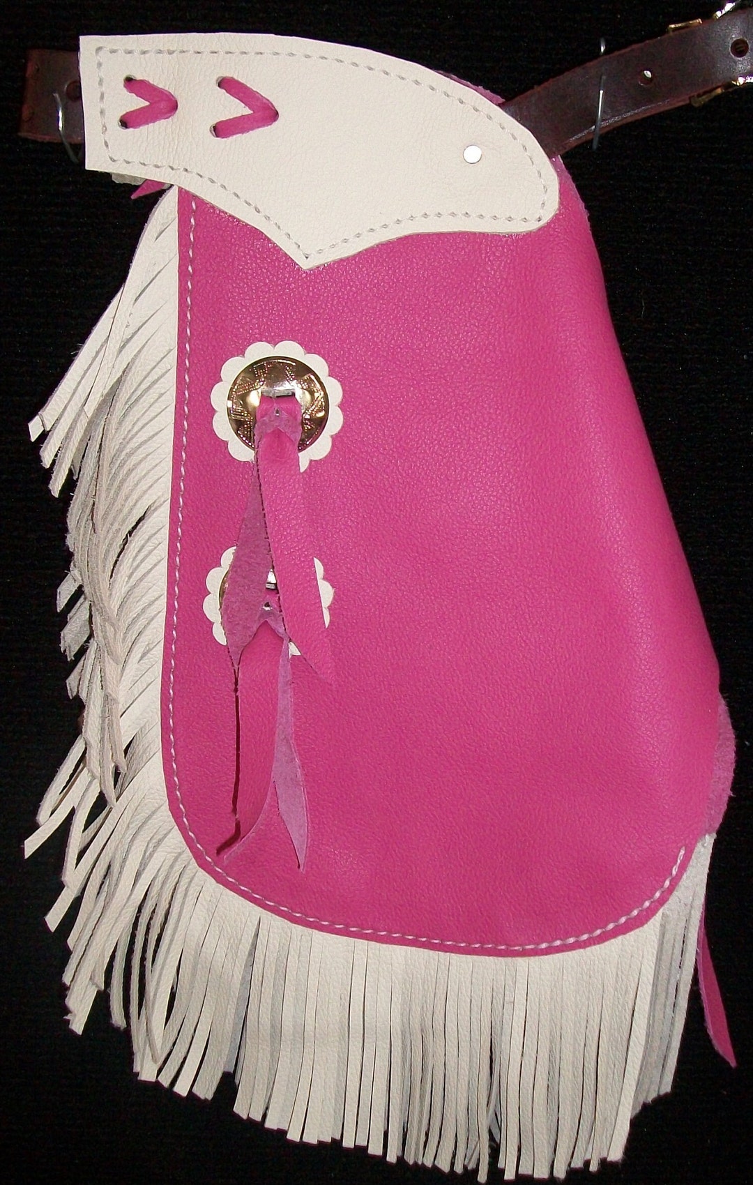 Custom Made Leather Kid's Chinks/youth/toddler/new/ Pink/r Bar K - Etsy
