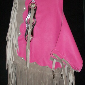 Custom Made Leather Chinks/new Chaps/ Floral Carved/ Bling/pink/r Bar K ...