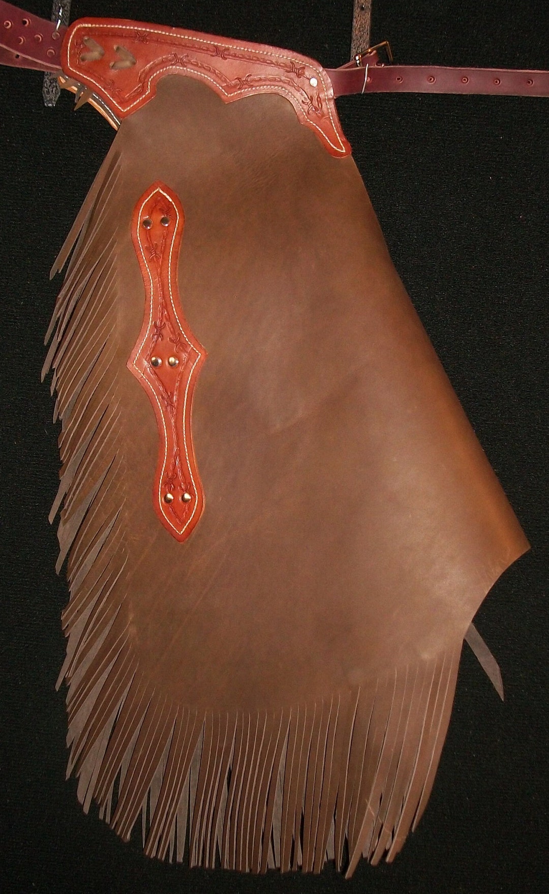 Custom Made Leather Chinks/new Chaps/ Grey/r Bar K - Etsy