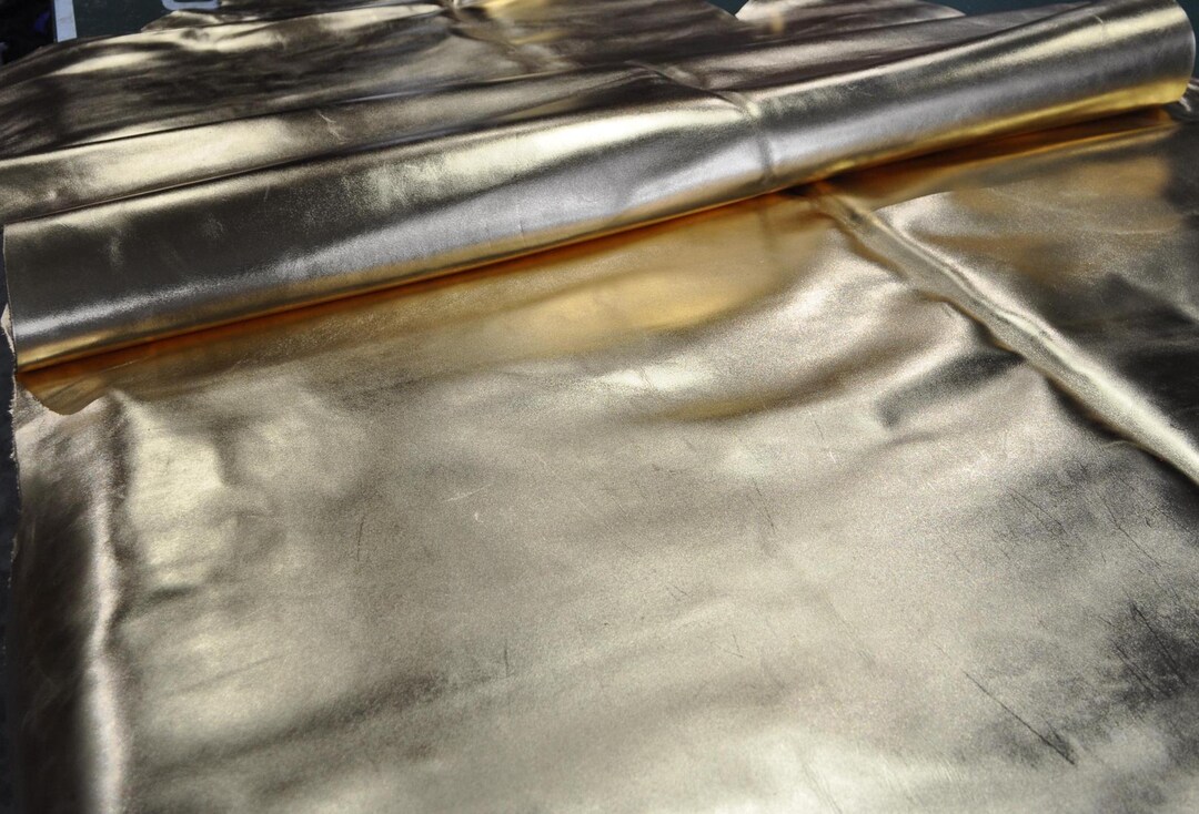 Metallic Gold Chap Leather Sides/made in U.S.A. - Etsy