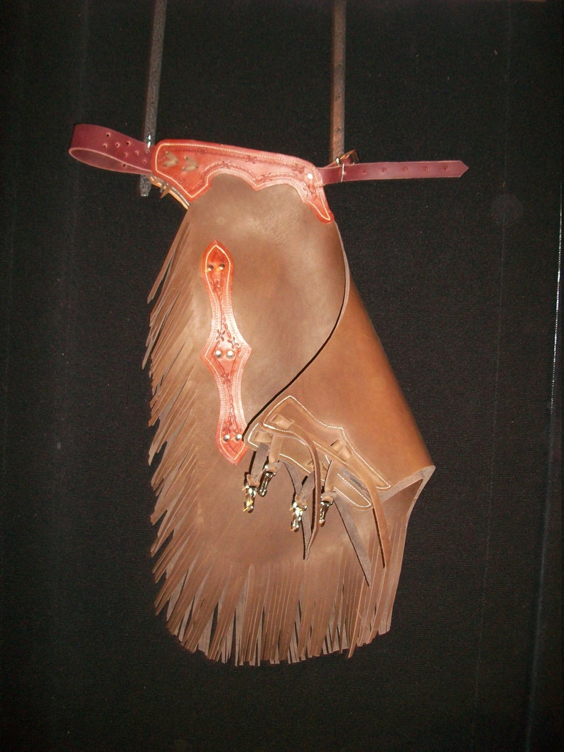 Custom Made Leather Chinks/New Chaps/ Grey/R Bar K | Etsy