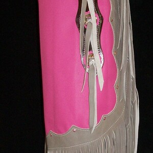 Custom Made Leather Chinks/new Chaps/ Floral Carved/ Bling/pink/r Bar K ...