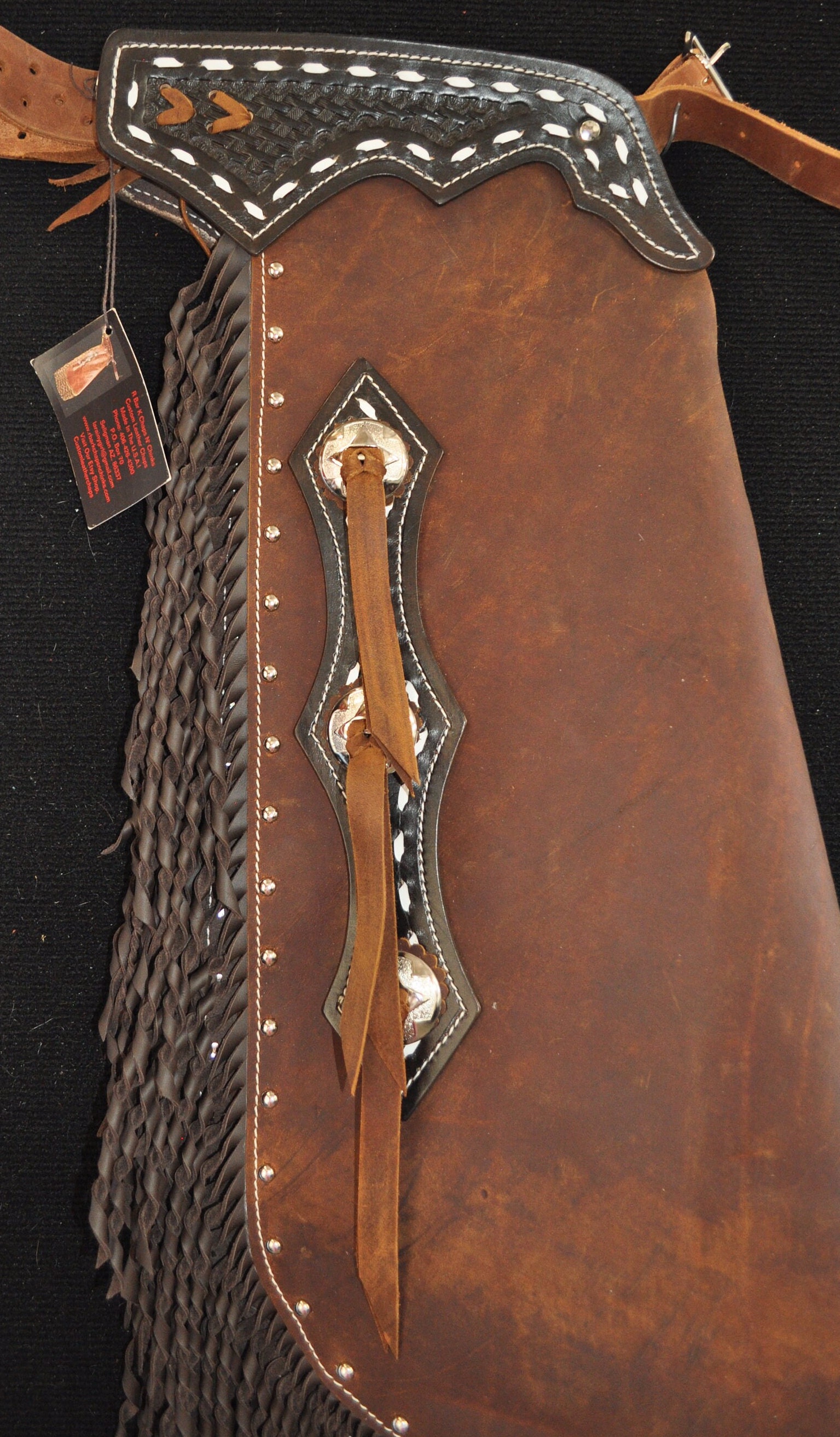 Custom Made Leather Chinks/new Chaps/distressed Brown/r Bar K - Etsy