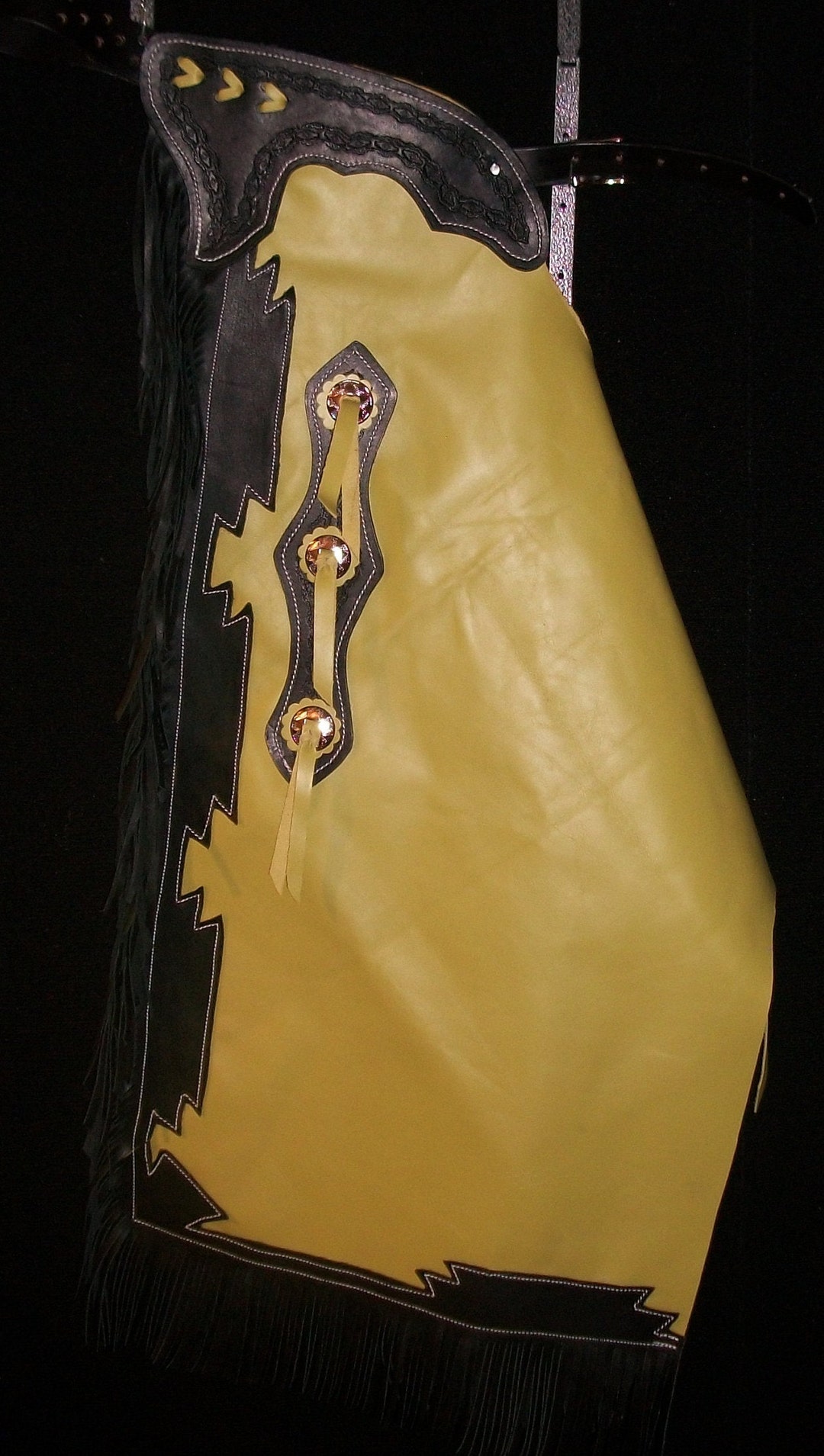 Custom Made Bronc Riders Chaps/ New/ Custom Leather/ Rodeo Chaps/r Bar ...