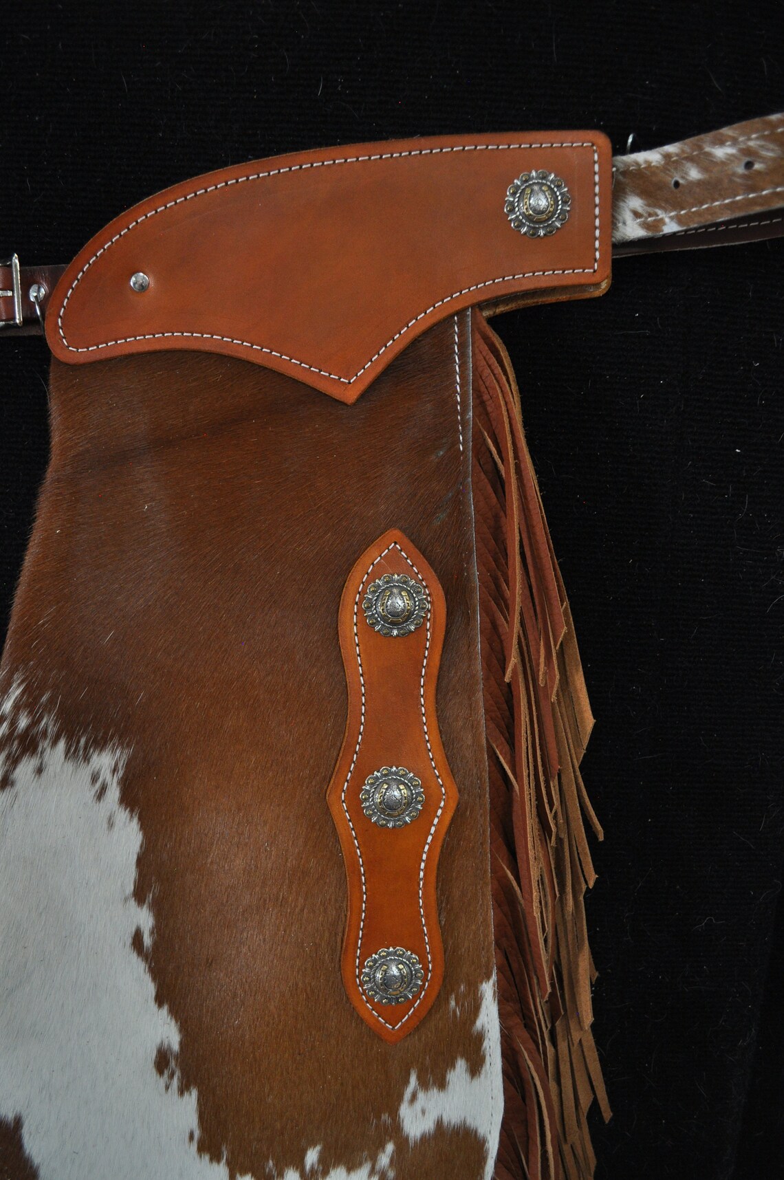 Custom Made Leather Chinks/new Chaps/ Salt and Pepper - Etsy