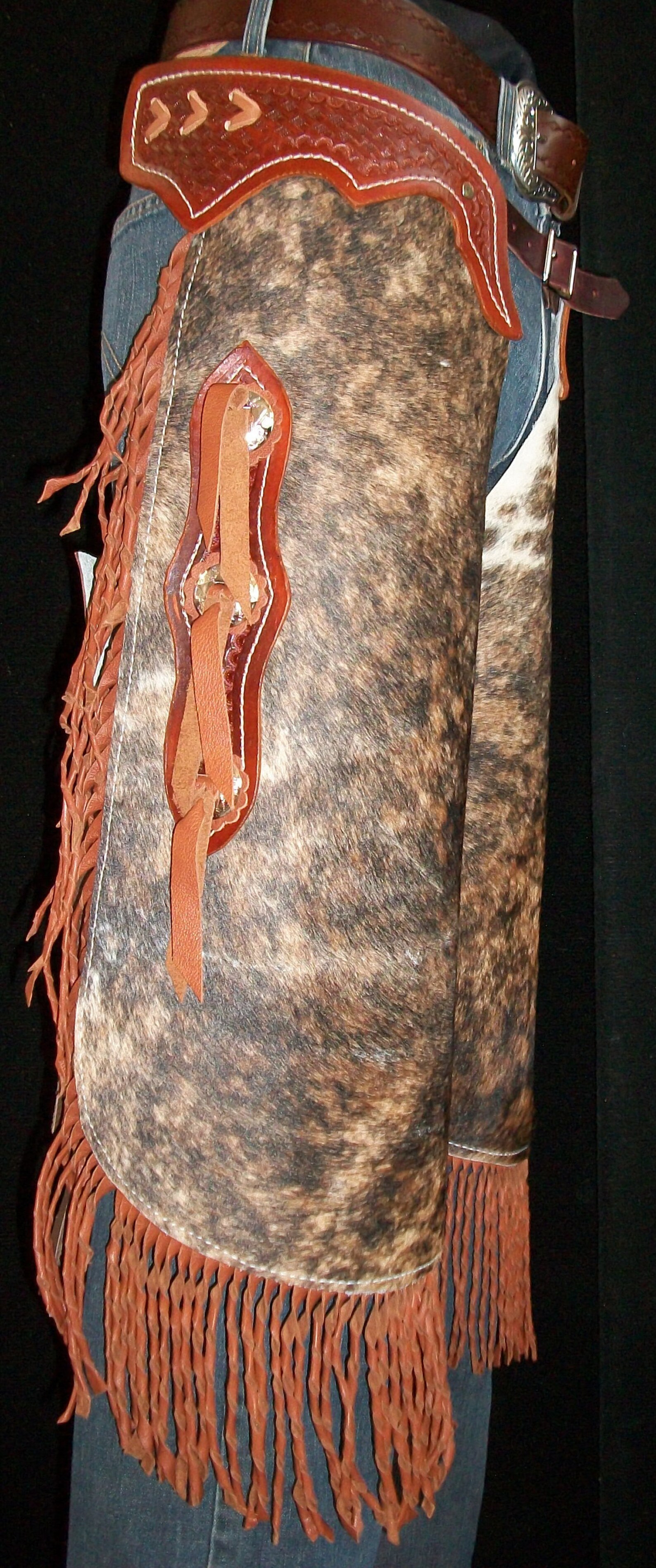 Custom Made Leather Chinks/new Chaps/ Exotic Hair on Hide/r Bar K - Etsy