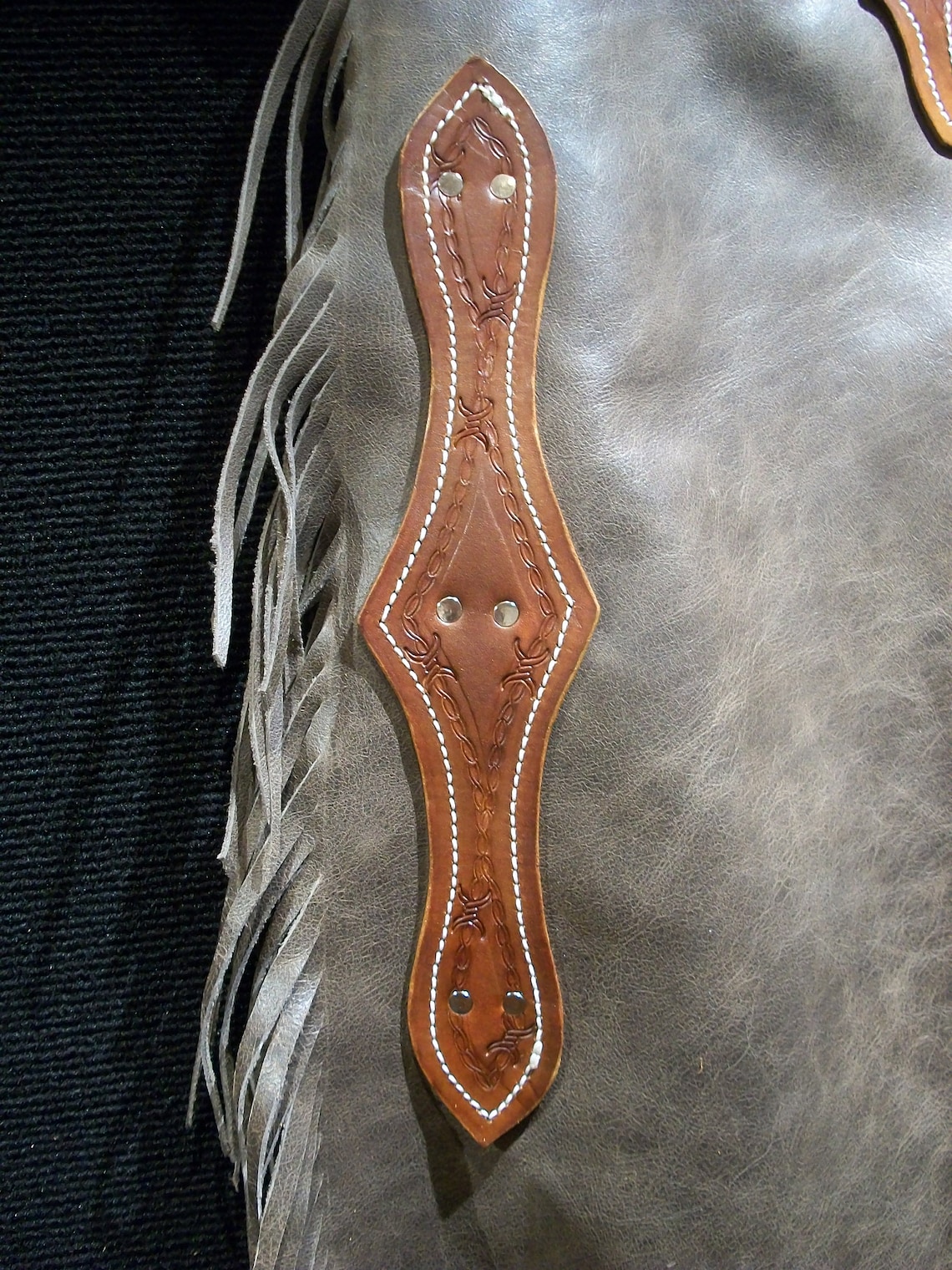 Custom Made Leather Chinks/new Chaps/distressed/r Bar K - Etsy