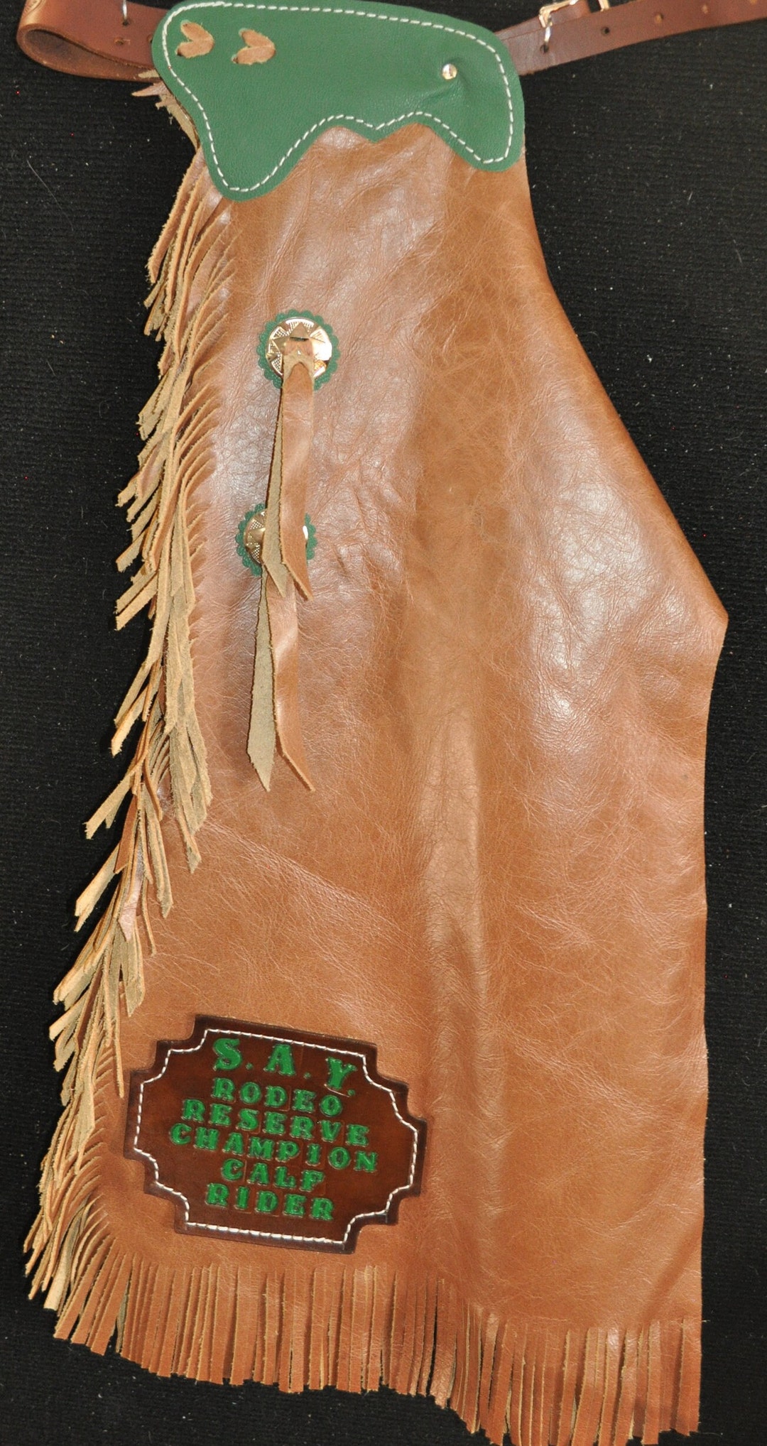 Custom Made Kid's Rodeo Award Chaps/ New/ Custom Leather/ Rodeo Chaps/r ...