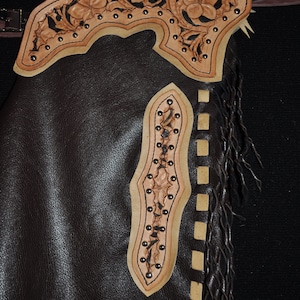 Custom Made Leather Chinks/floral/ New Chaps/r Bar K | Etsy