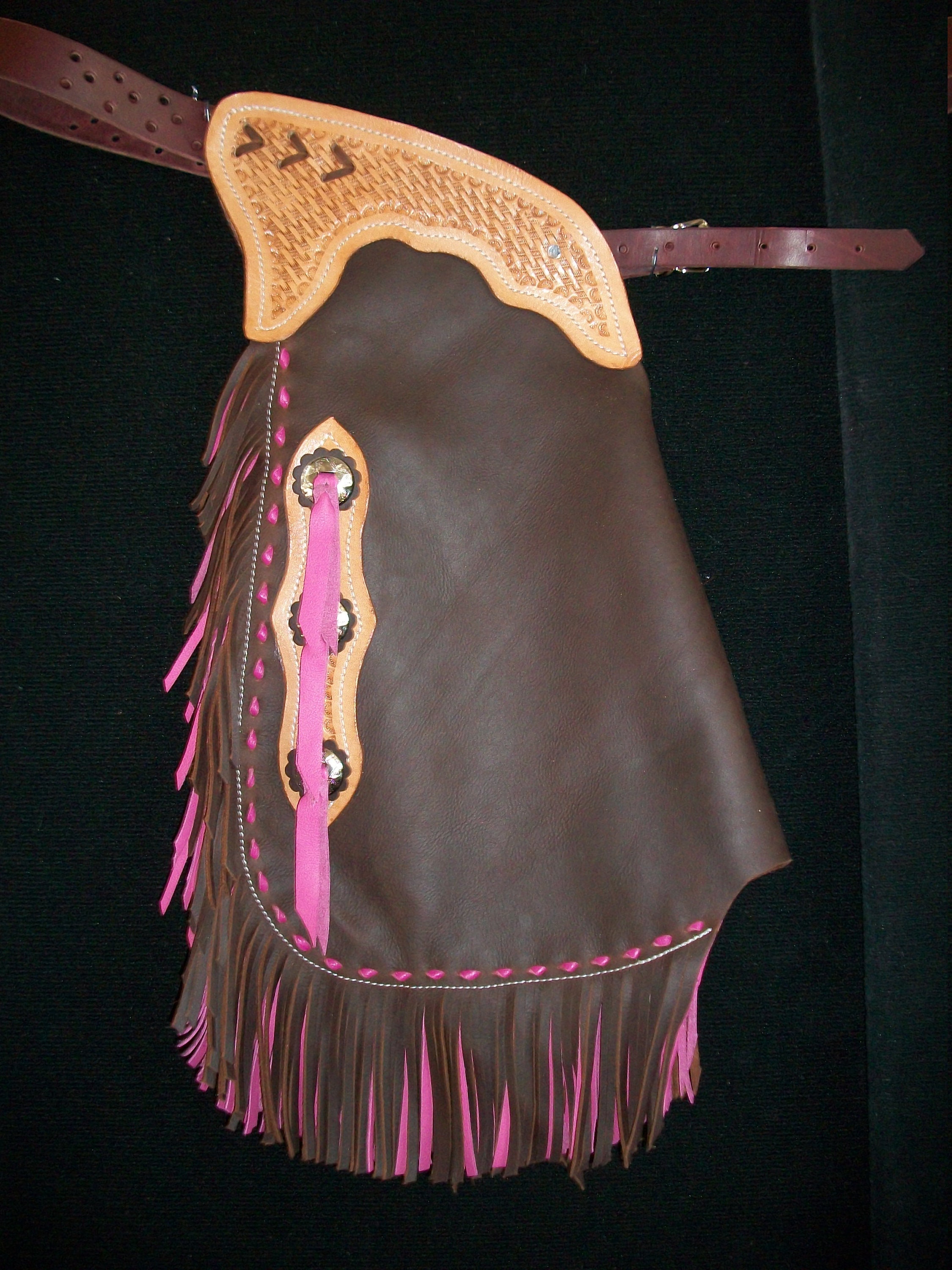 Custom Made Leather Chinks/new Chaps/pink/r Bar K | Etsy