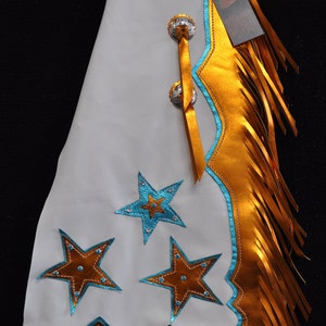 Custom Made Kid's Bronc Riders Chaps/ New/ Custom Leather/ Metallic ...