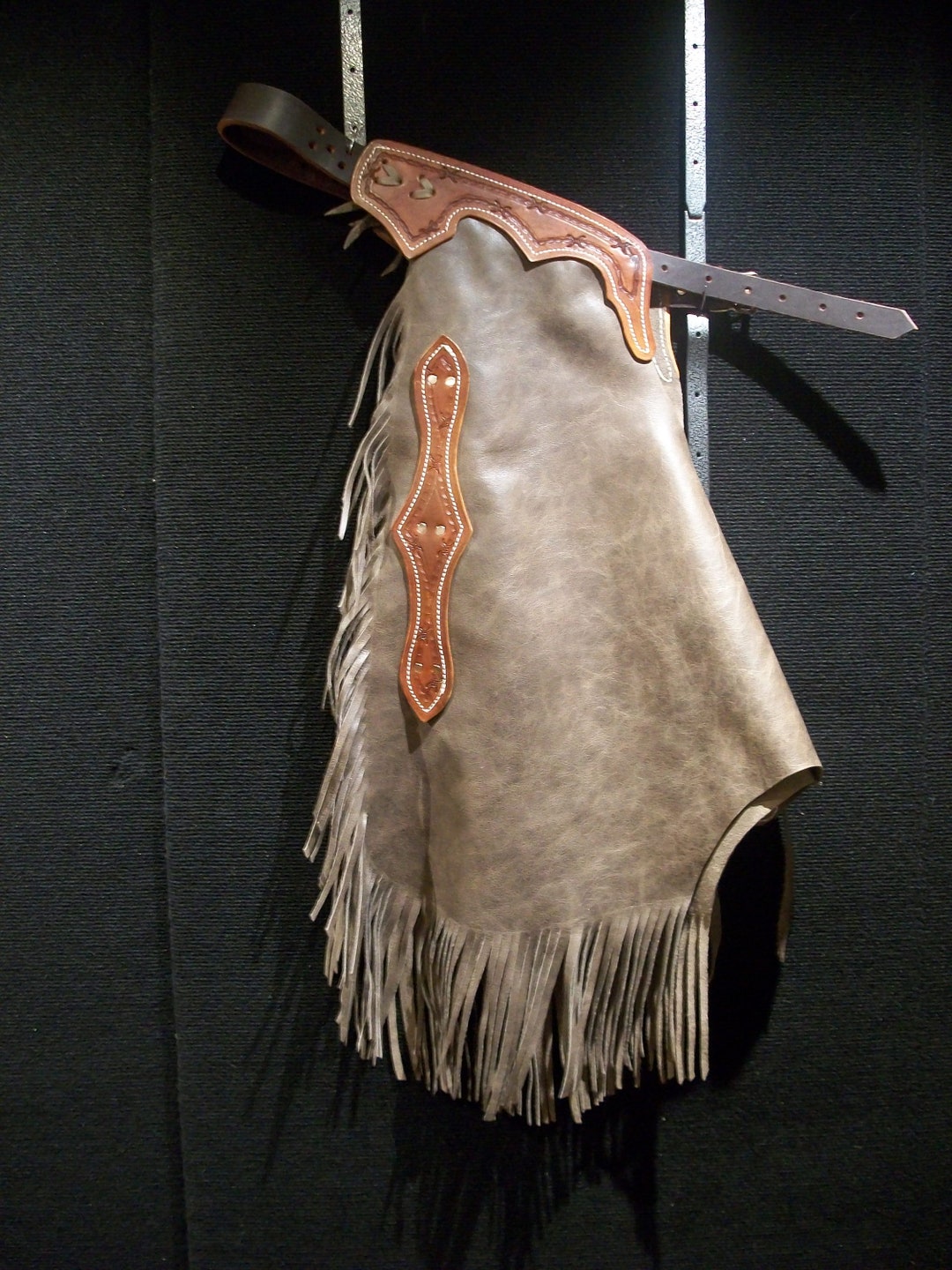 Custom Made Leather Chinks/new Chaps/distressed/r Bar K - Etsy