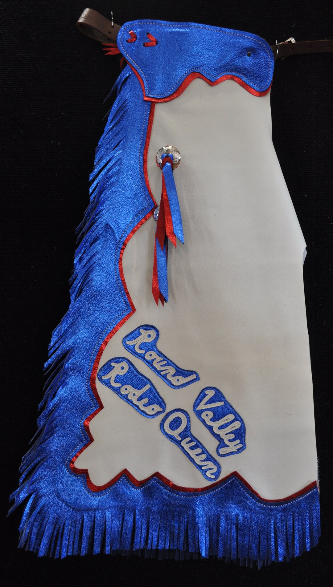 Custom Made Rodeo Royalty Chaps/ New/ Custom Leather/ Patriotic Rodeo ...