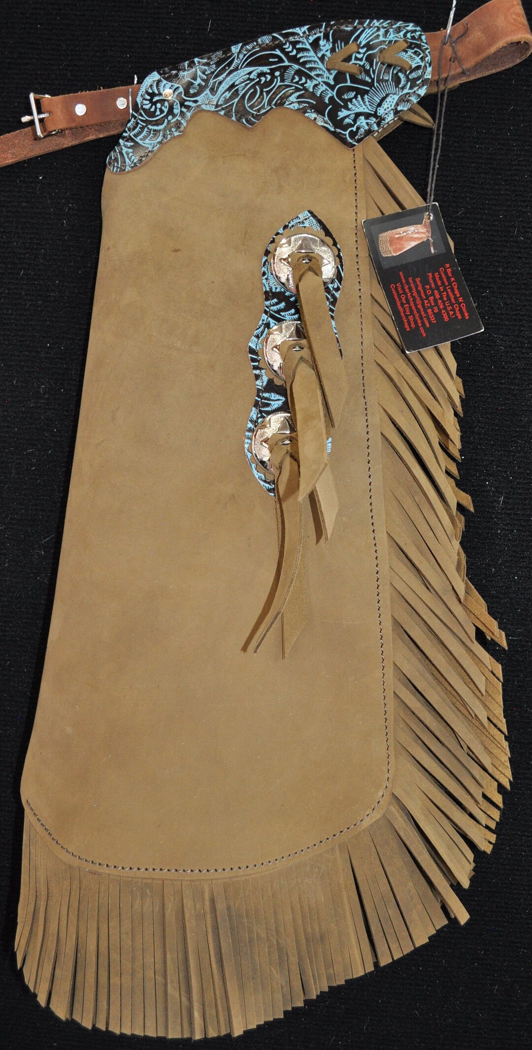 In Stock Now! Size 9/10/custom Made Leather Kids Work Chinks/r Bar K - Etsy