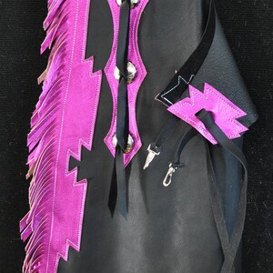Custom Made Kid's Bronc/bull Riding Chaps/ New/ Custom Leather/ Rodeo ...
