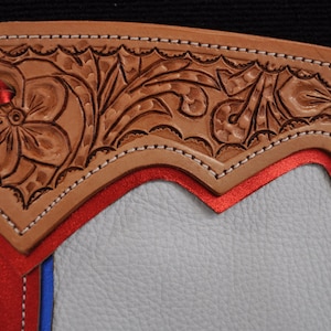 Custom Made Bull Rider Chaps/ New/ Custom Leather/ Patriotic Rodeo ...