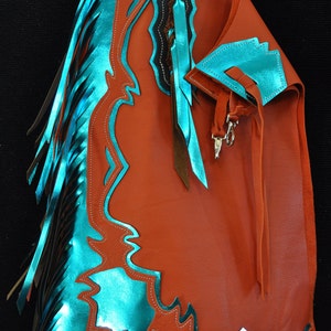 Custom Made Bronc Riders Chaps/ New/ Custom Leather/ Bull Rider Chaps/r ...