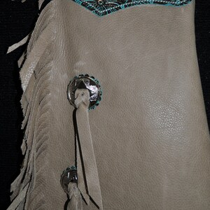 Custom Made Leather Kid's Rodeo Chaps /new/ Turquoise/r Bar K - Etsy
