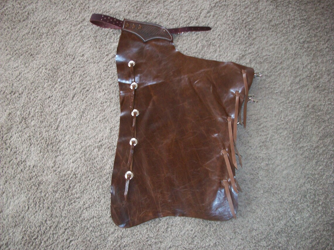 Custom Made Leather Shotgun Chaps/ New/r Bar K | Etsy