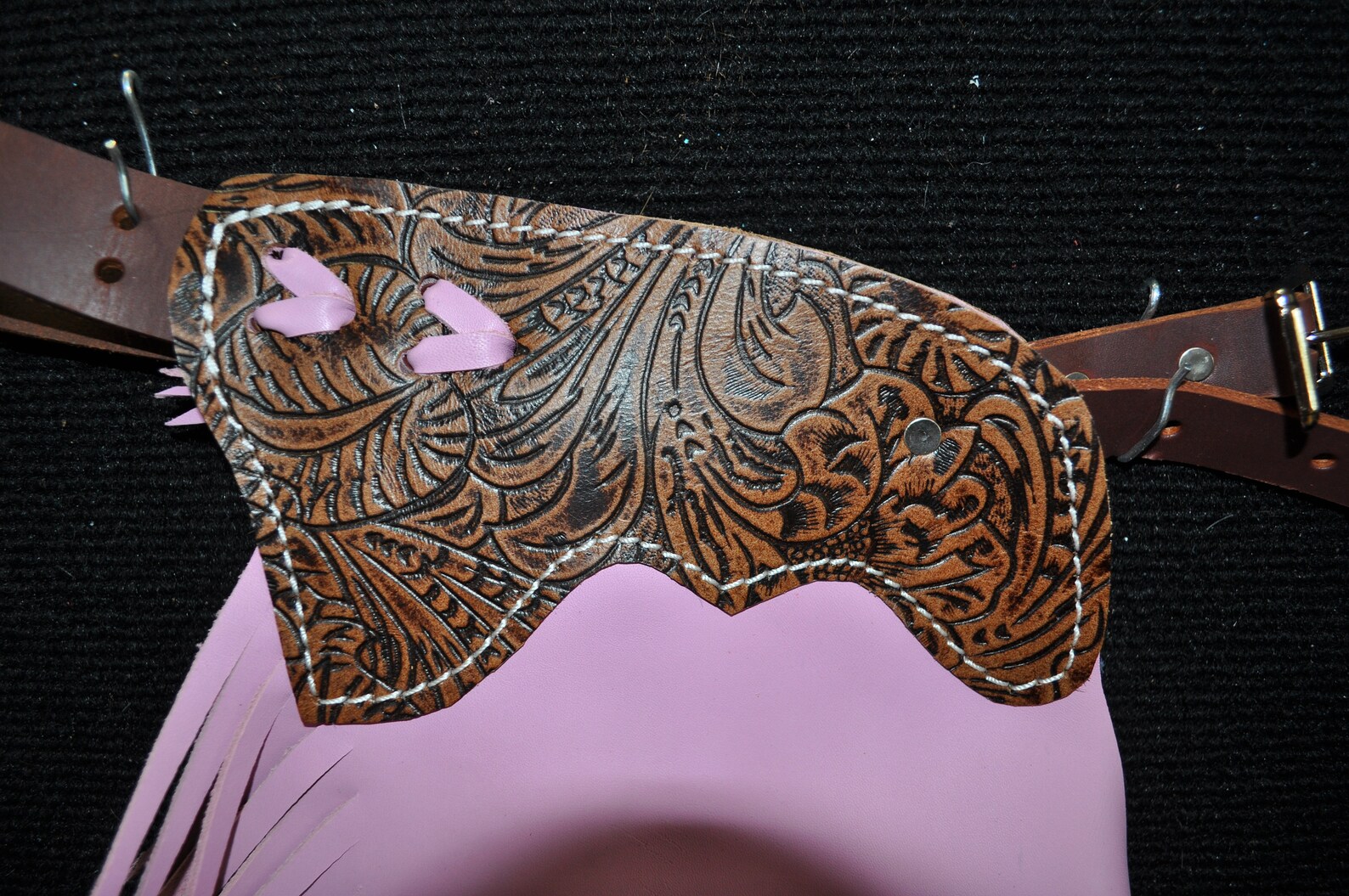 Custom Made Pink Leather Kid's Chinks/toddler's/ | Etsy