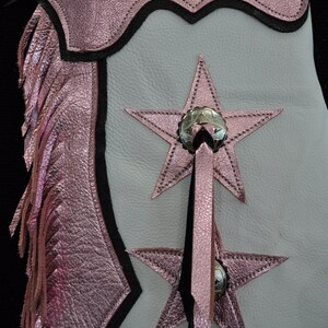 Custom Made Rodeo Royalty Chaps/ New/ Custom Leather/ Pink Rodeo Chaps ...