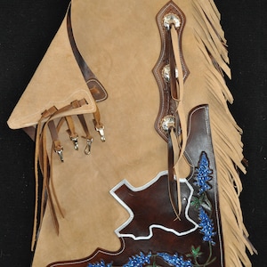 Custom Made Batwing Leather Chaps/ Rough Out Rodeo Chaps/new/r Bar K - Etsy