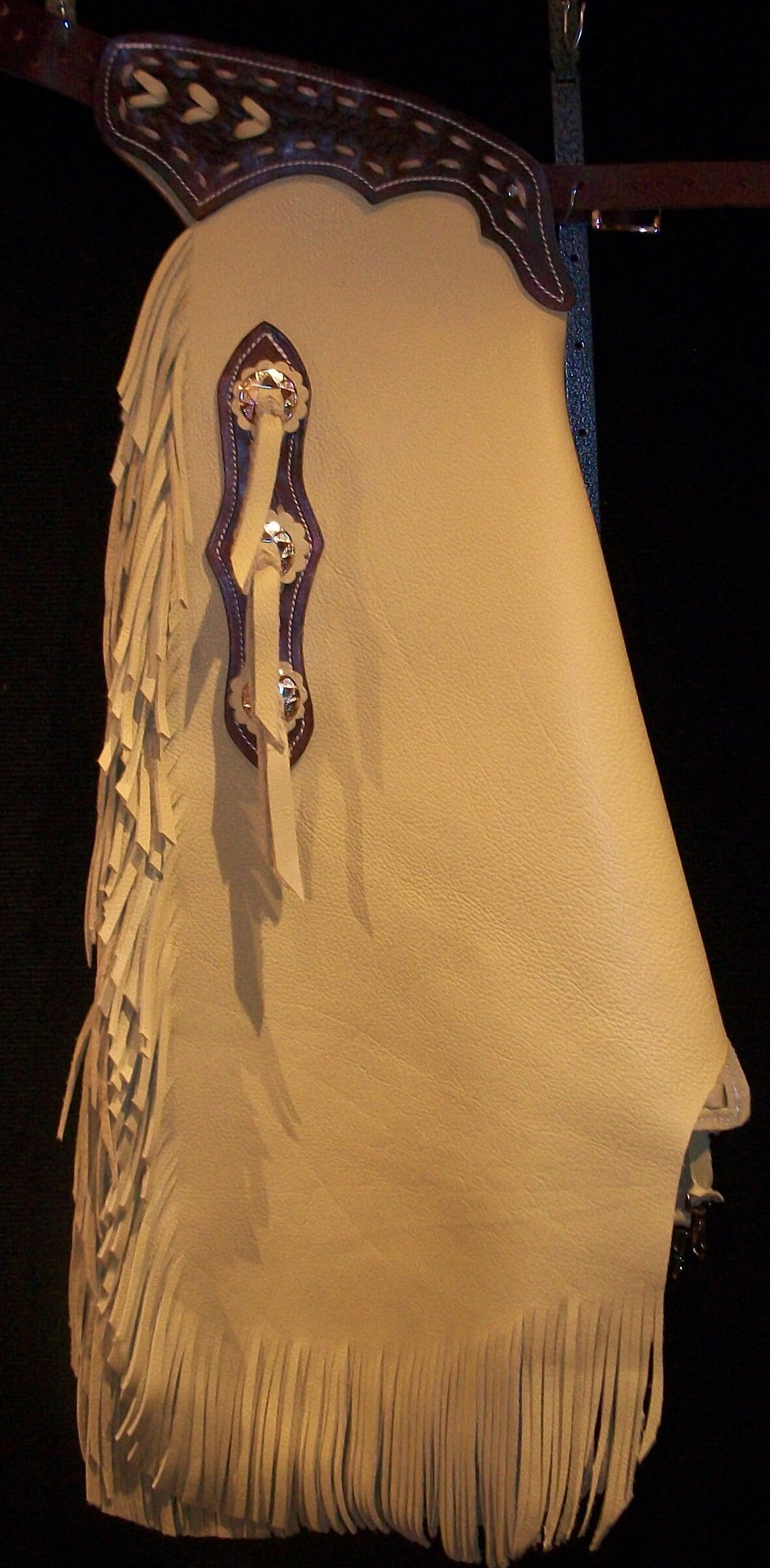 Custom Made Leather Chinks/new Chaps/ Buck Stitched/r Bar K - Etsy