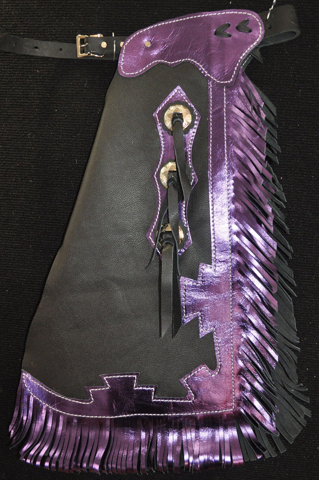 Custom Made Kid's Bronc/bull Riding Chaps/ New/ Custom Leather/ Rodeo ...