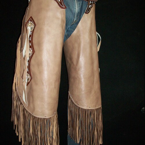 Custom Made Leather Chinks/new Chaps/distressed/ Turquoise/r - Etsy