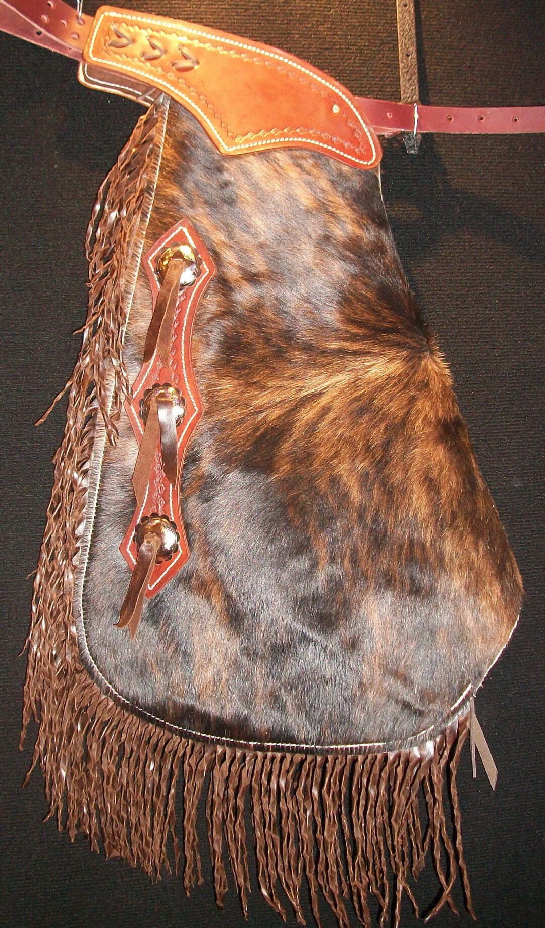 Custom Made Leather Chinks/new Chaps/ Brindle Hair on Hide/r Bar K - Etsy