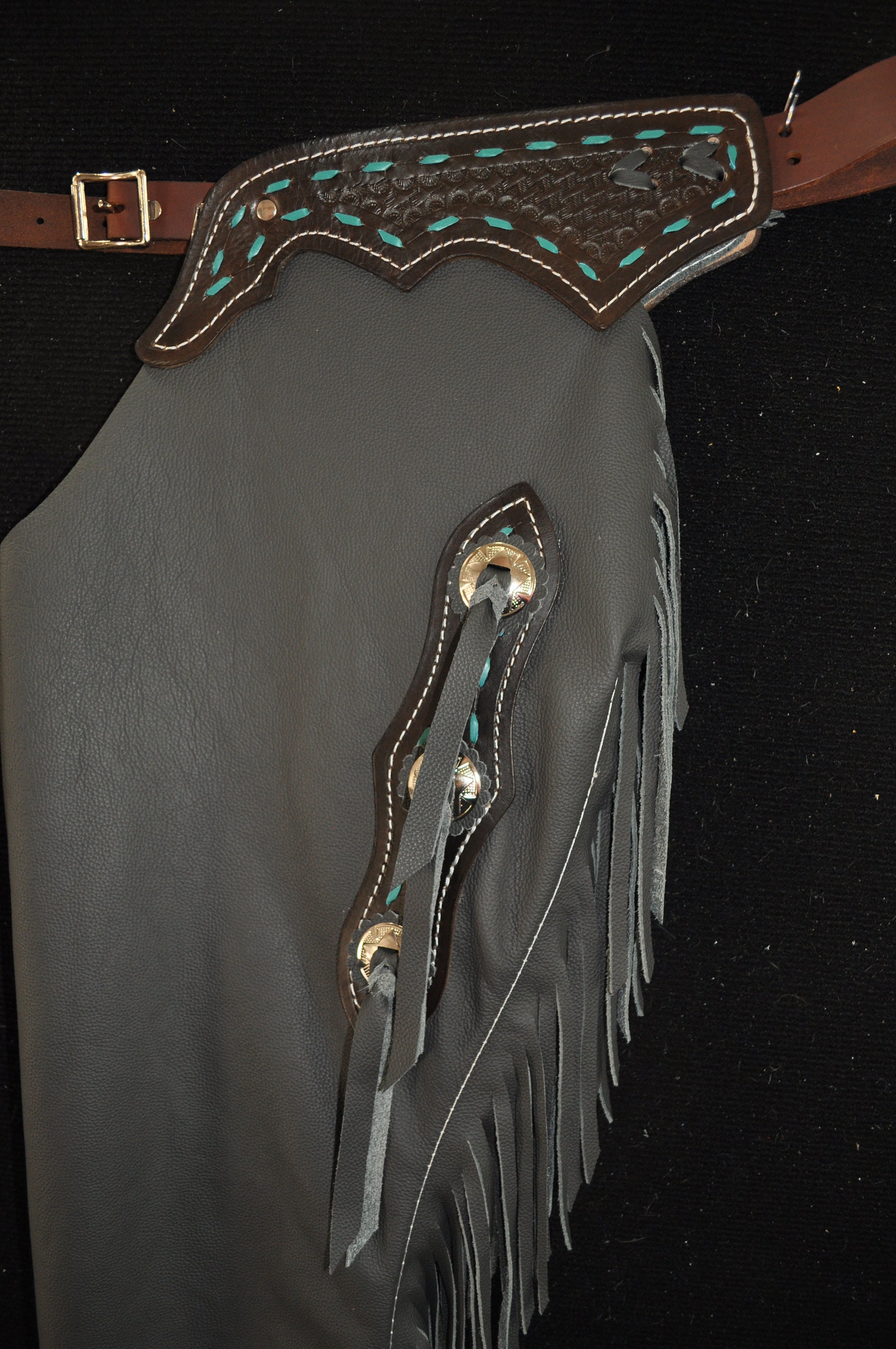 Custom Made Leather Shotgun Chaps/new/r Bar K | Etsy