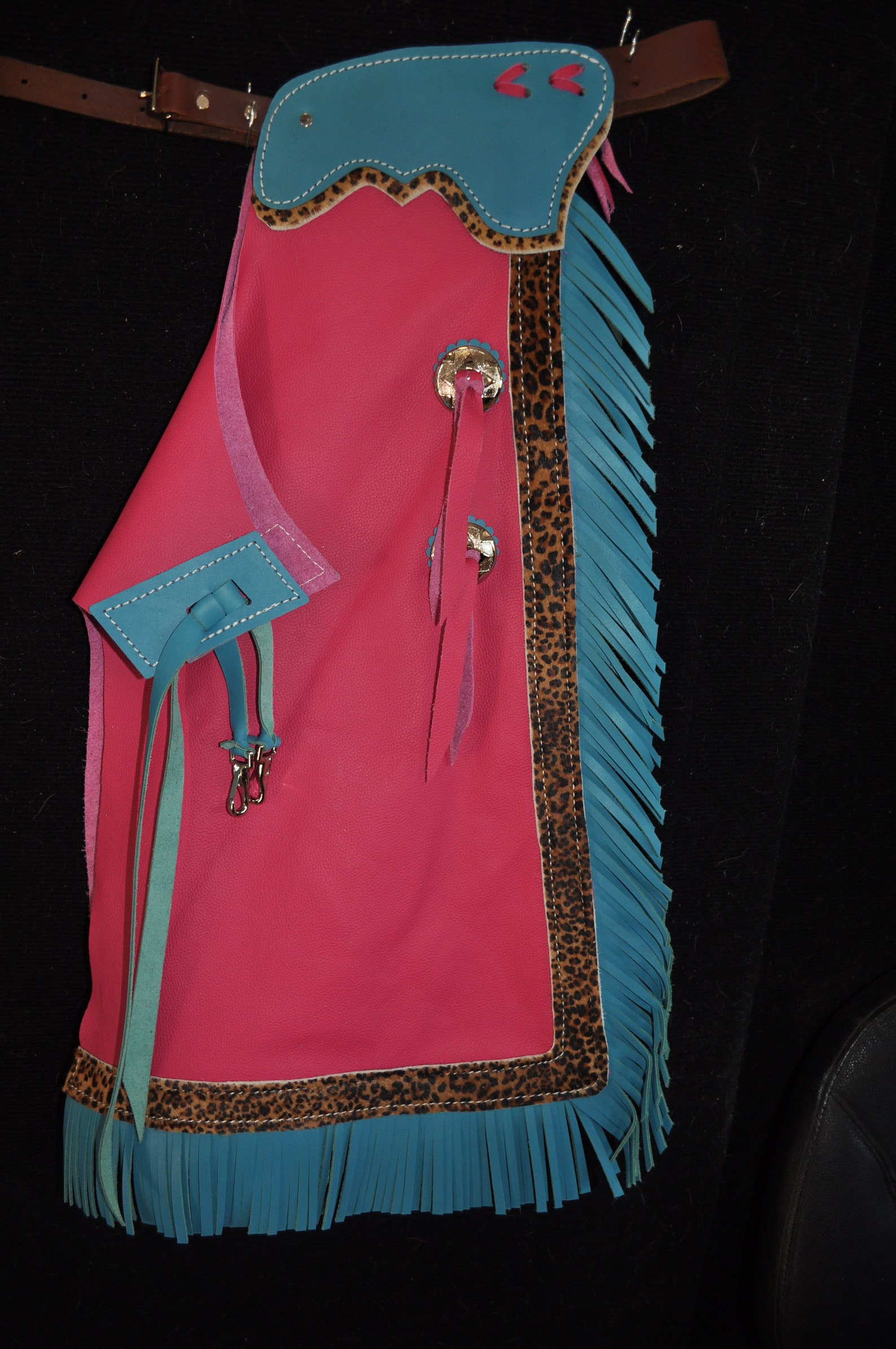 Custom Made Leather Kid's Chaps/youth/toddler/new/ Pink/r - Etsy