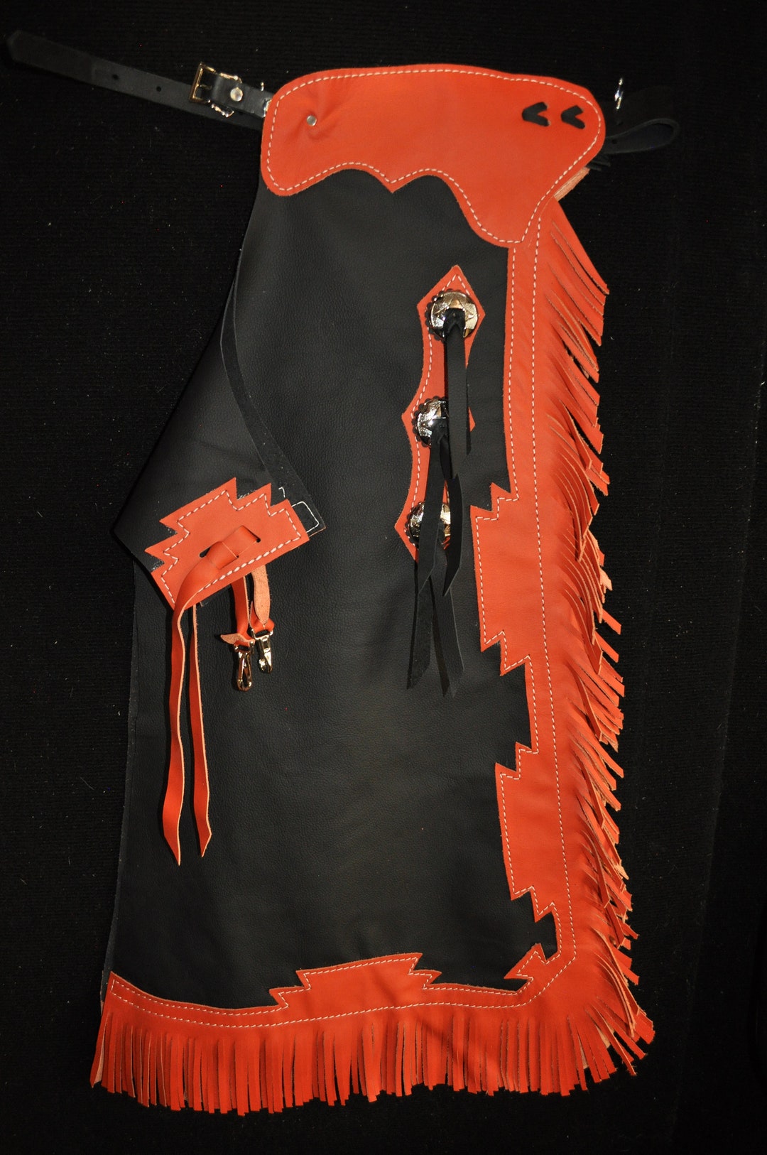 Custom Made Kid's Bronc/bull Riding Chaps/ New/ Custom Leather/ Rodeo ...