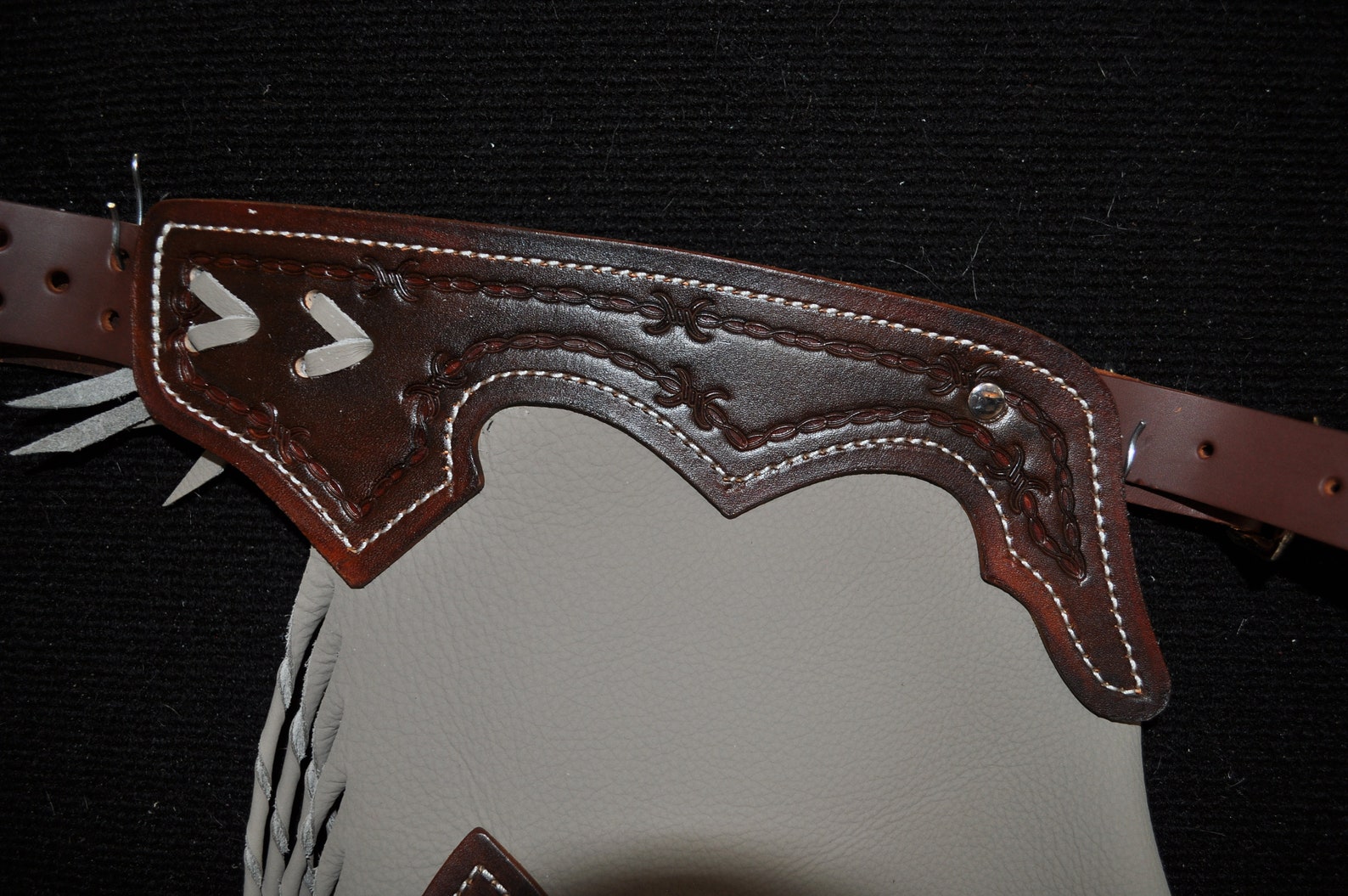 Custom Made Leather Chinks/new Chaps/distressed/r Bar K - Etsy