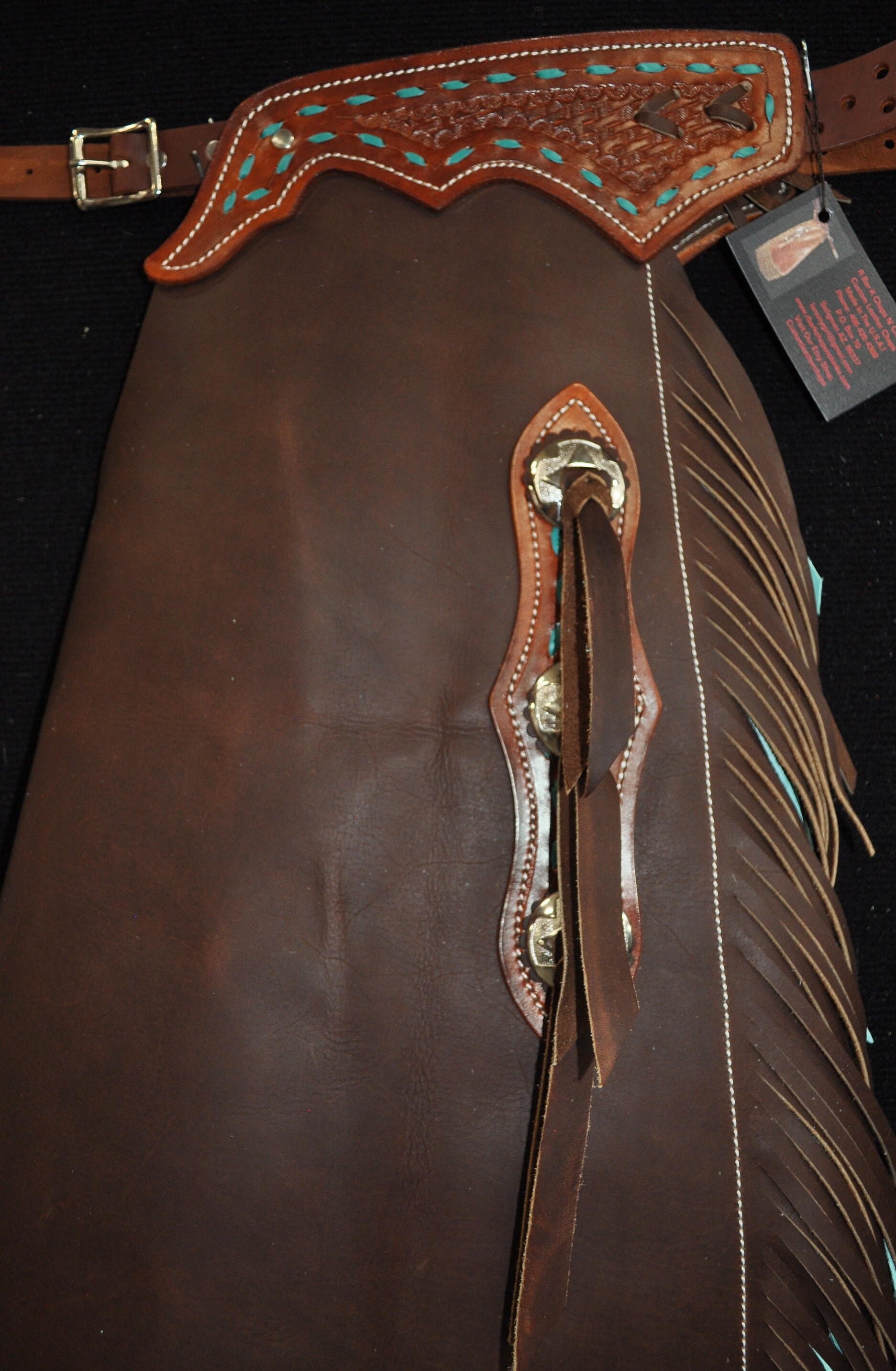 Custom Made Leather Chinks/new Chaps/turquoise/r Bar K - Etsy