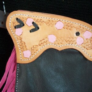 Custom Made Leather Kid's Rodeo Chaps /new/ Pink/r Bar K - Etsy