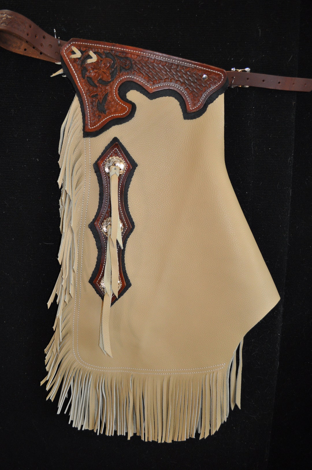 Custom Made Leather Chinks/new Chaps/floral/r Bar K - Etsy