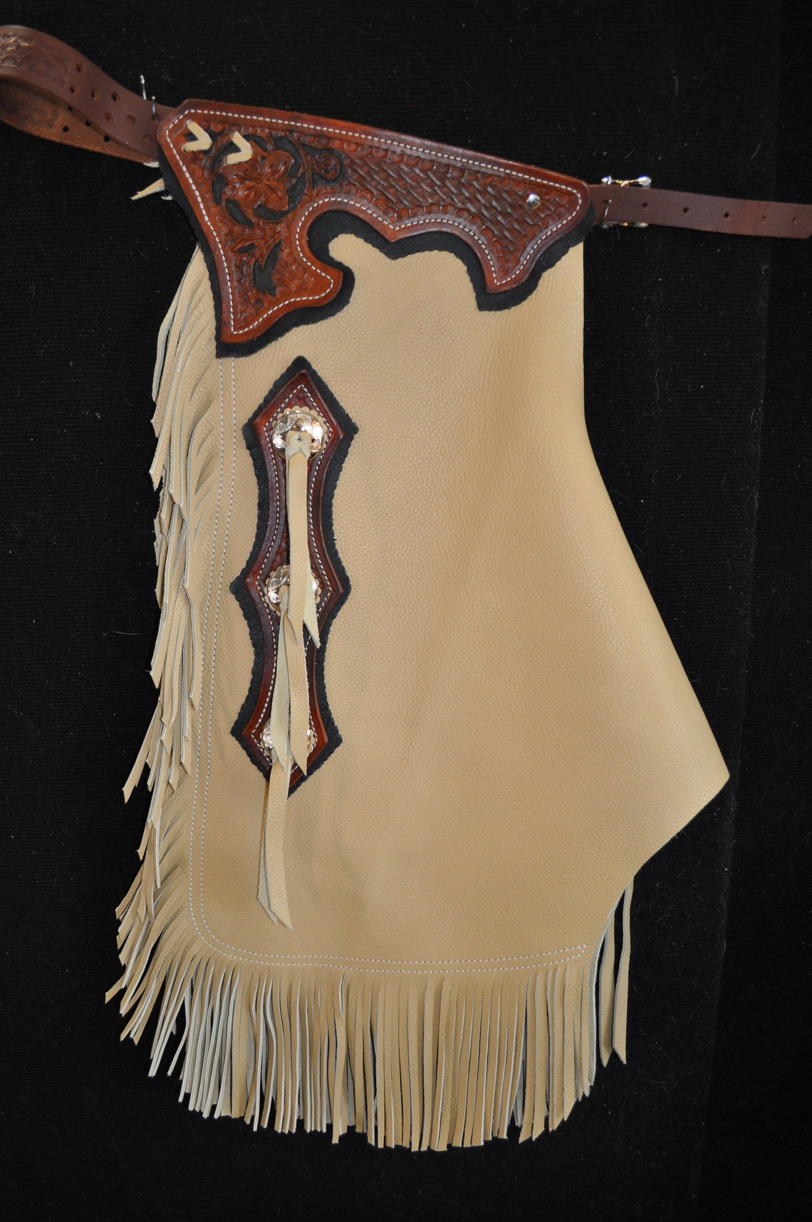 Custom Made Leather Chinks/new Chaps/floral/r Bar K - Etsy