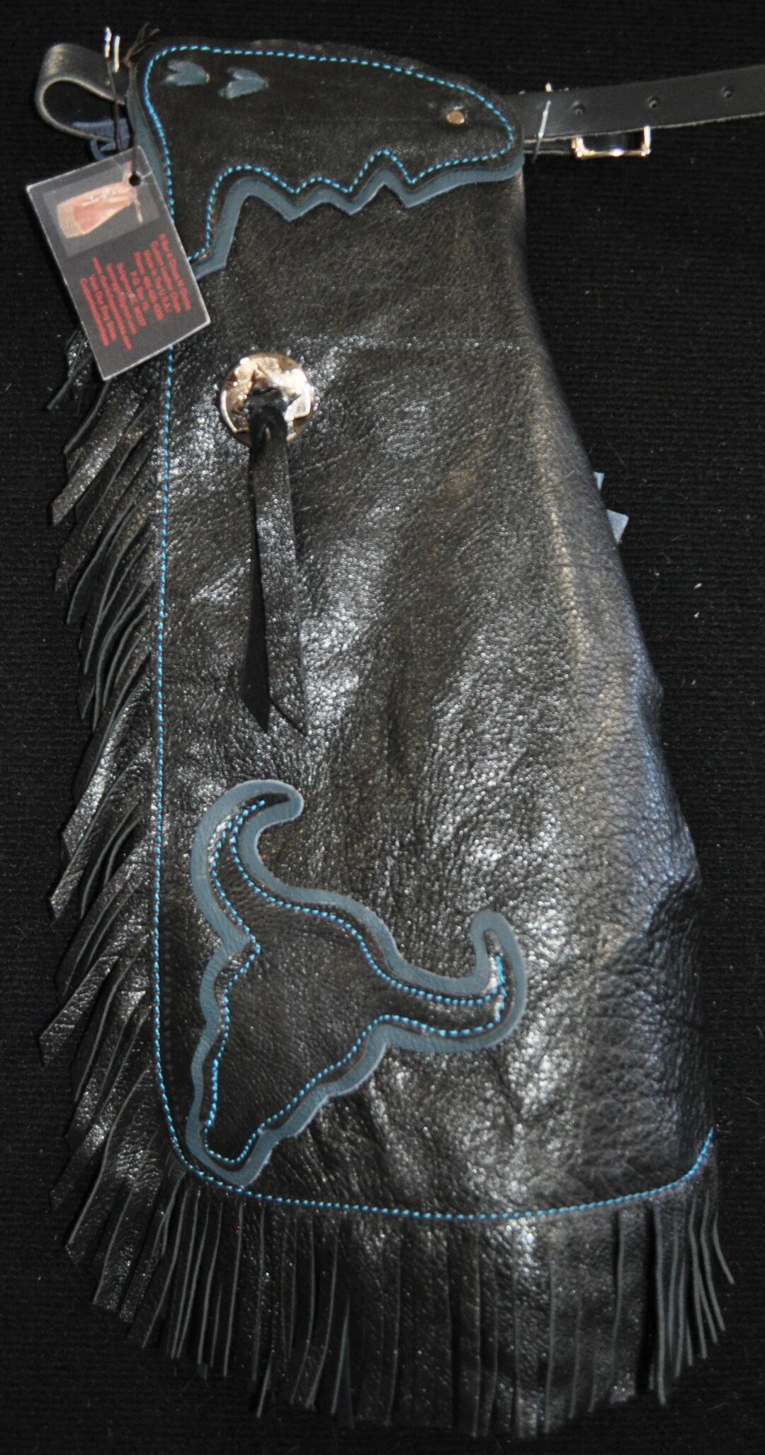 In Stock Now! Size 3/4t/custom Made Leather Kids Chaps/bull Skull Kids ...