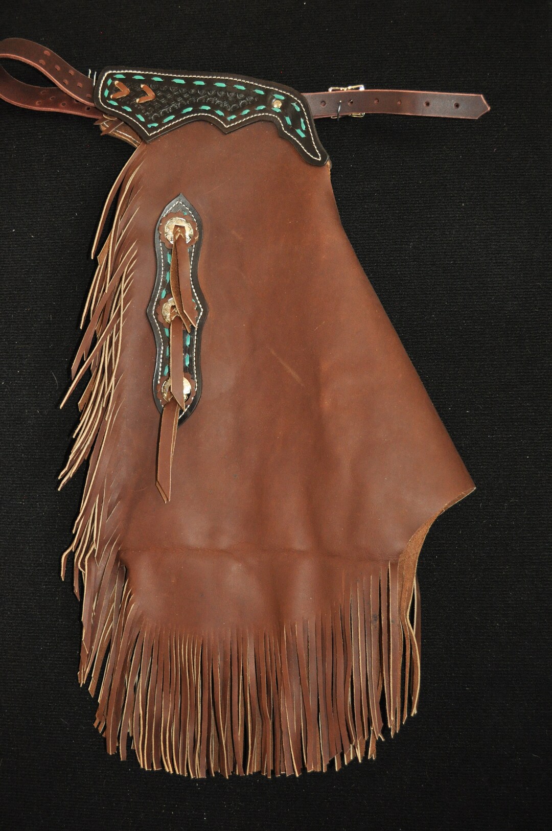 Custom Made Leather Chinks/new Chaps/turquoise/r Bar K - Etsy