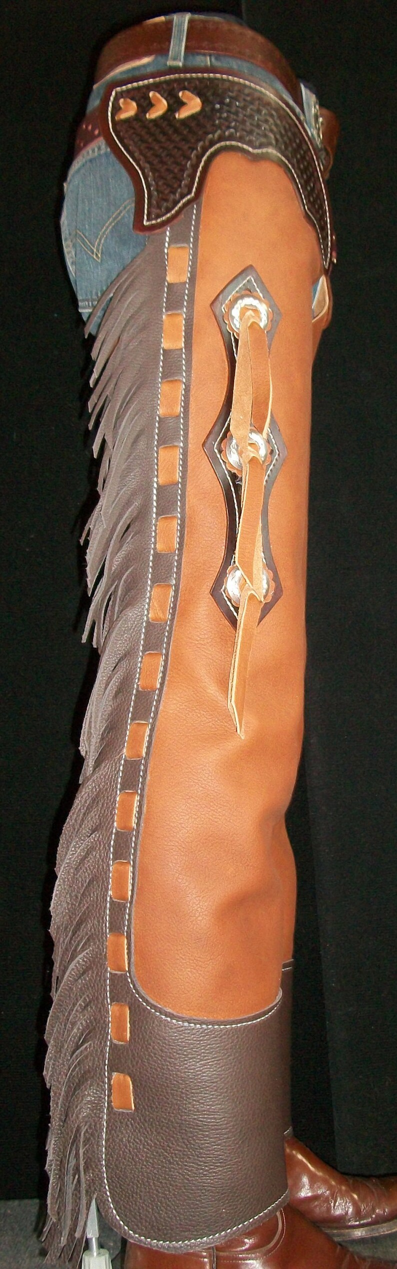Custom Made Leather Shotgun Chaps/ New/r Bar K - Etsy