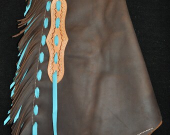 Custom Made Leather Chinks/new Chaps/ Buck Stitched/r Bar K - Etsy