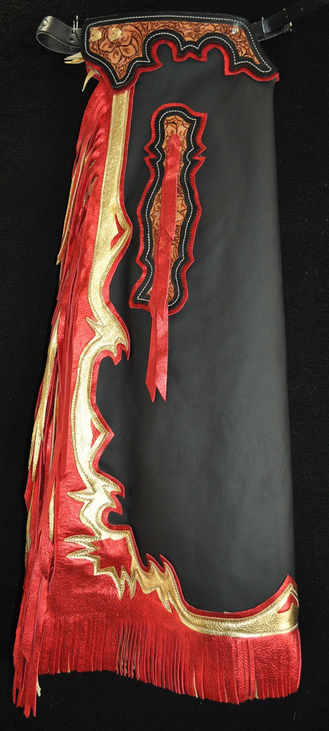 Custom Made Kid's Bronc/bull Riding Chaps/ New/ Custom Leather/ Rodeo ...