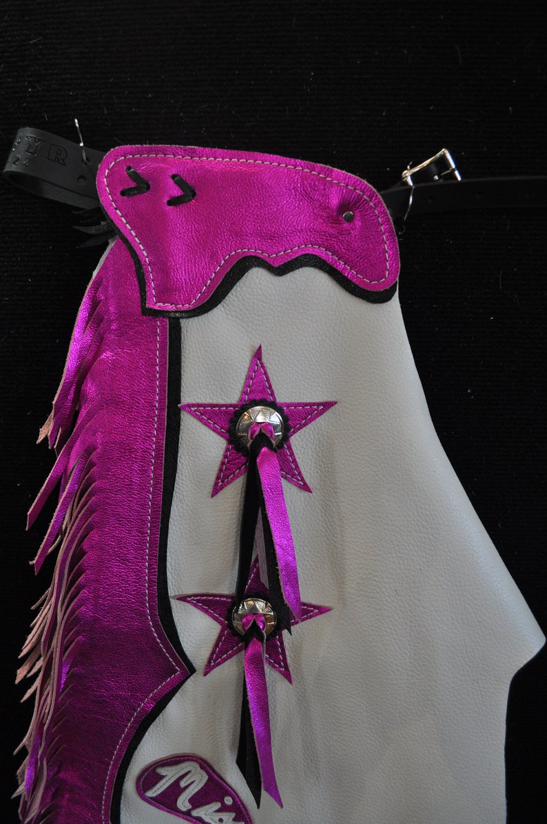 Custom Made Rodeo Royalty Chaps/ New/ Custom Leather/ Pink | Etsy