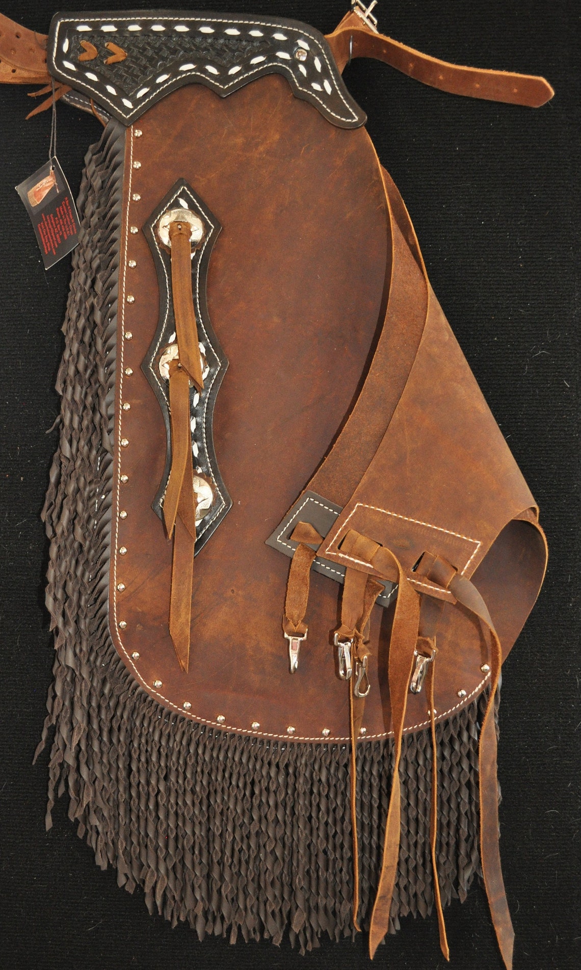 Custom Made Leather Chinks/new Chaps/distressed Brown/r Bar K - Etsy