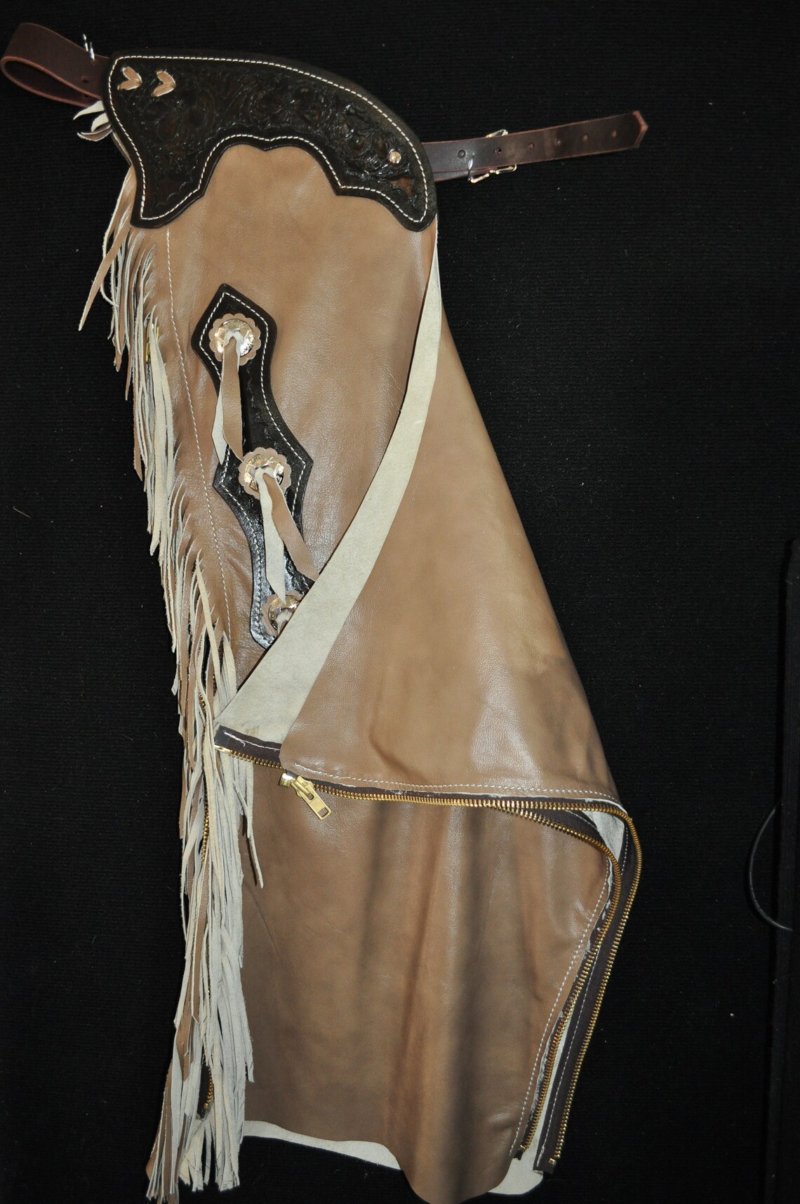 Custom Made Buckskin Leather Shotgun Chaps/ New/r Bar K - Etsy