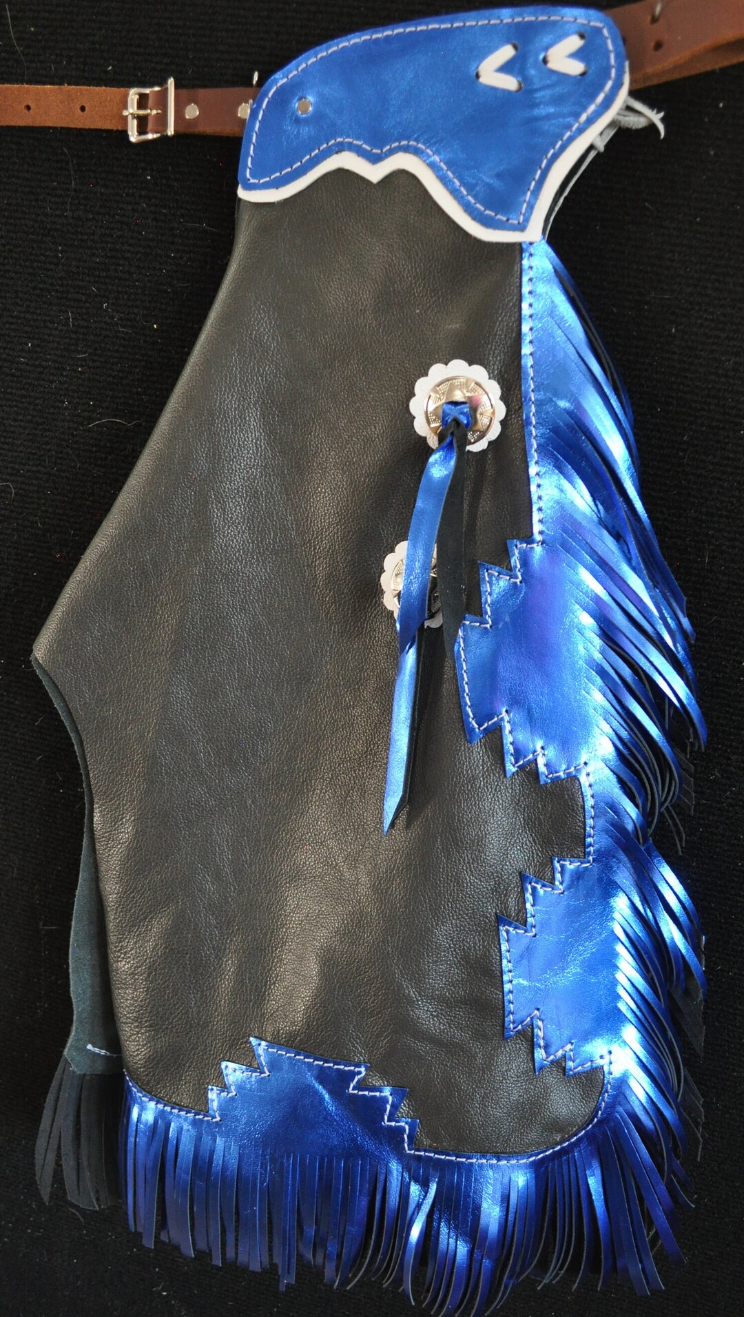 Custom Made Kid's Bronc/bull Riding Chaps/ New/ Custom Leather/ Rodeo ...