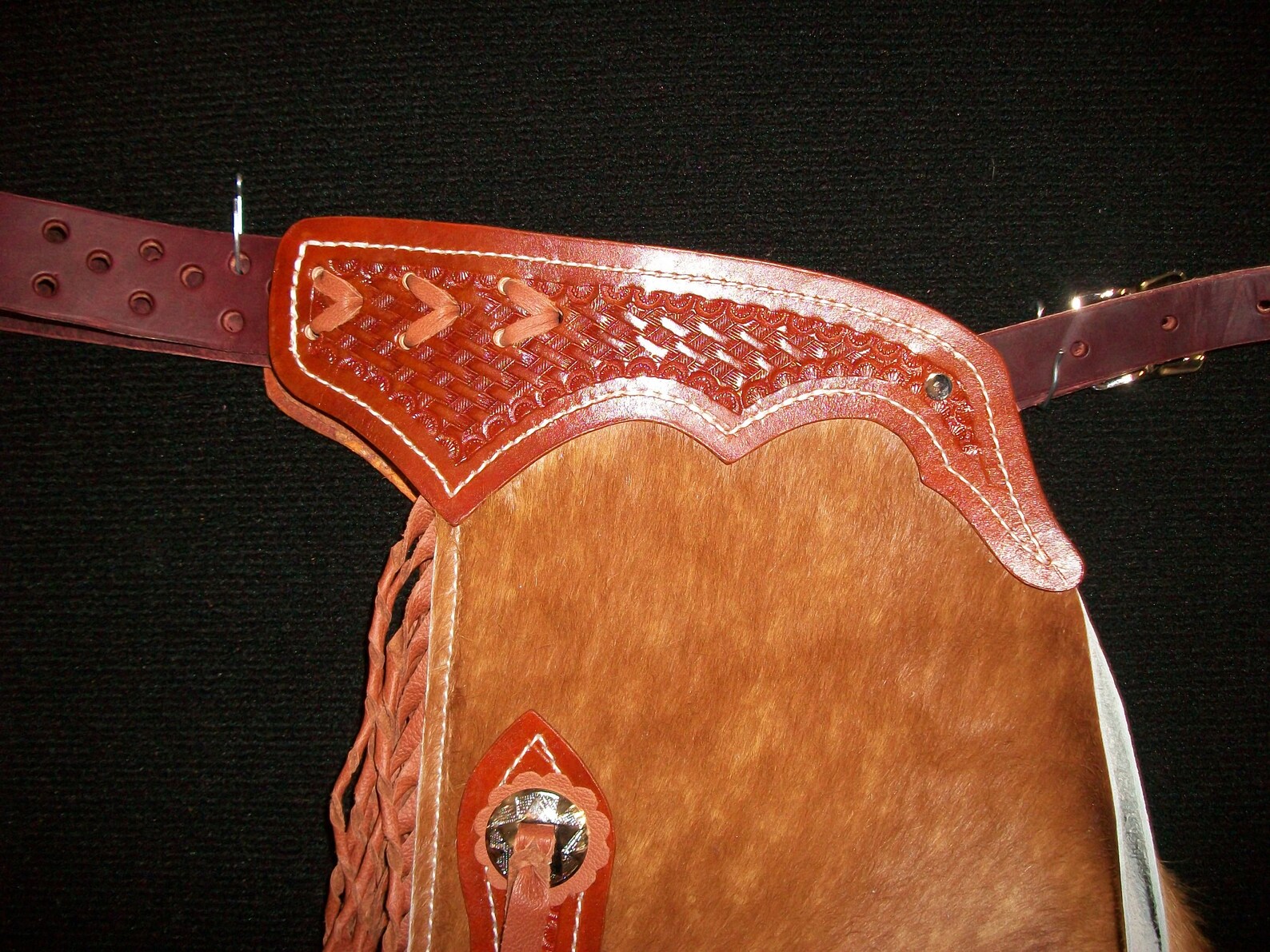 Custom Made Leather Chinks/new Chaps/ Brindle Hair on Hide/r | Etsy