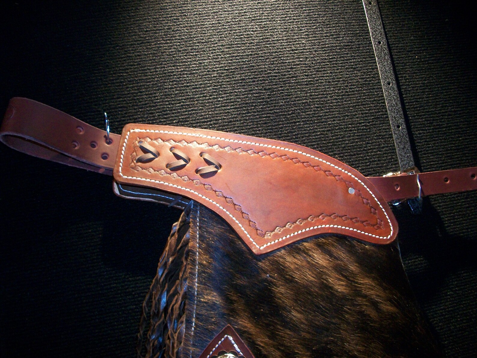 Custom Made Leather Chinks/New Chaps/ Brindle Hair On Hide/R | Etsy