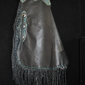 Custom Made Leather Chinks/new Chaps/distressed/ Turquoise/r - Etsy